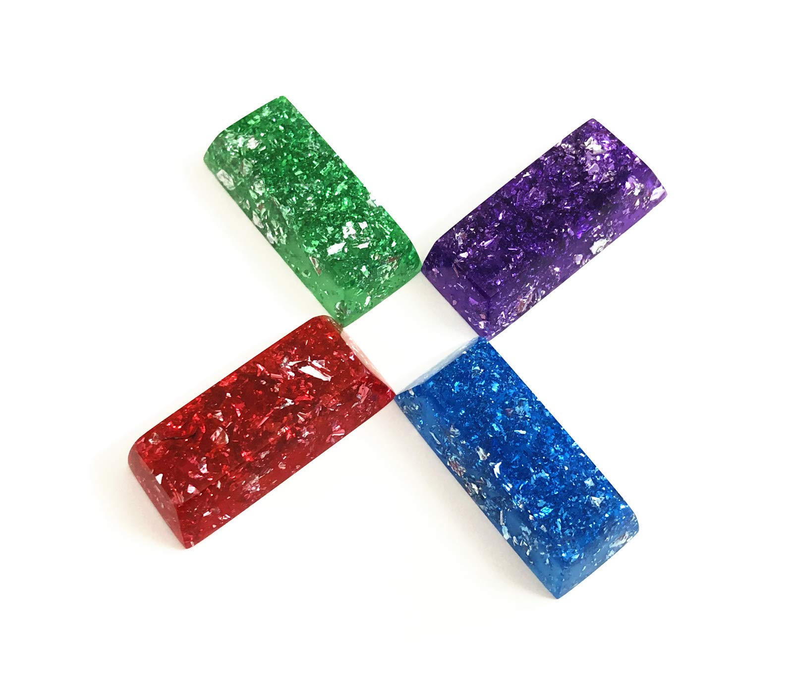 Handmade 2.25u Enter Keycap Thick Resin Translucidus Backlit Key Cap OEM Profile for Cherry MX Gaming Mechanical Keyboard (Blue)