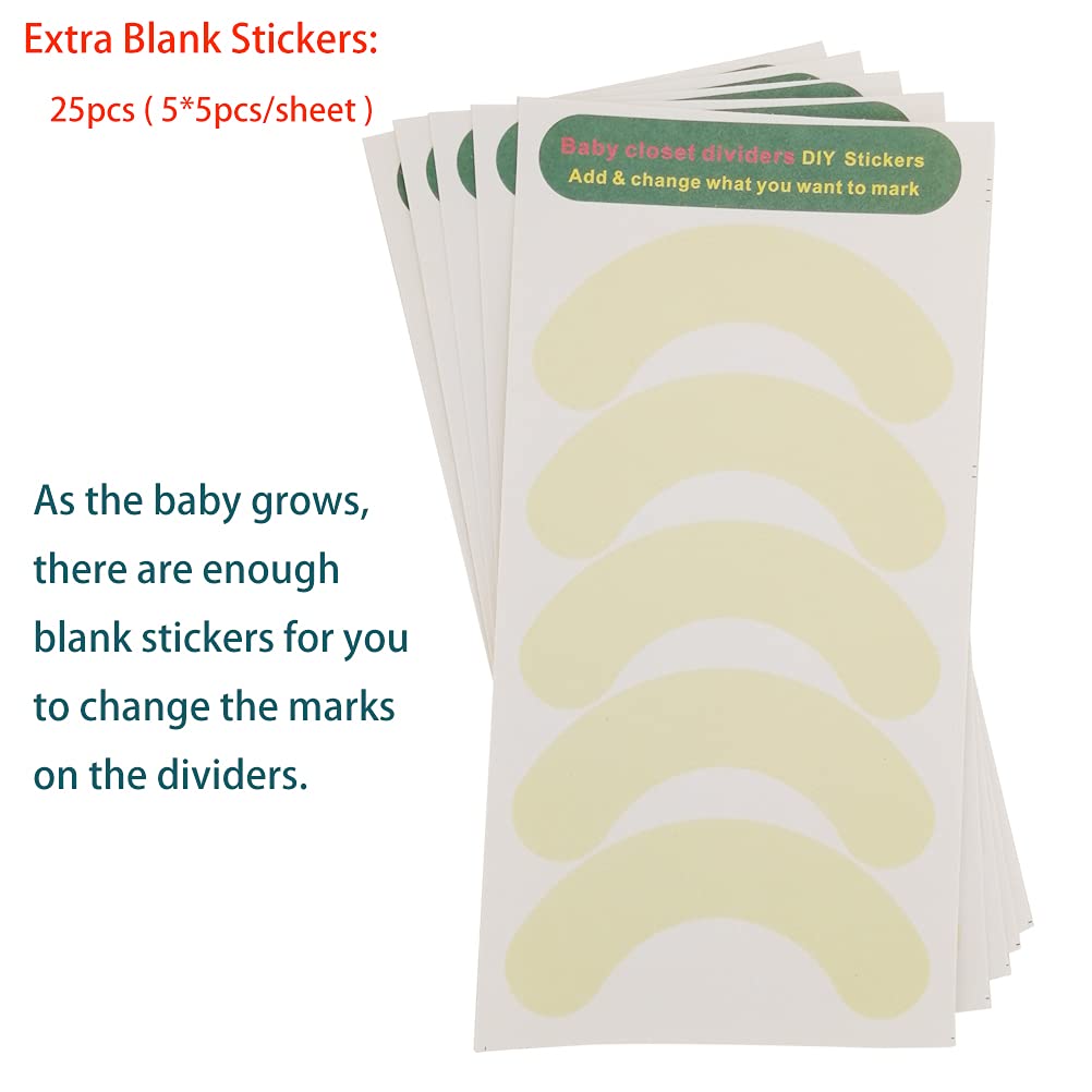 MOBU Baby Closet Dividers & 40 pcs Baby Hangers Baby Closet Dividers Organizer for Baby Clothes