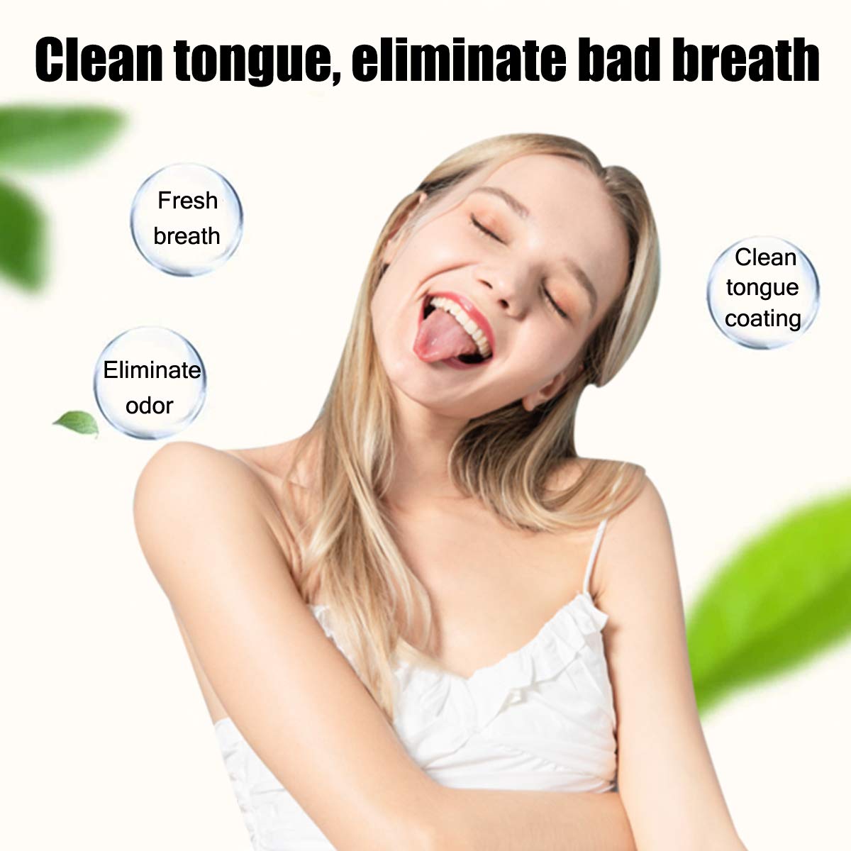 Tongue Brush, Tongue Scraper, Tongue Cleaner Helps Fight Bad Breath, 2 Tongue Scrapers, 2 Pack (Blue & Orange)