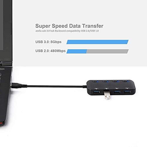 JSANSUI Distributor hub USB Splitter One Drag Four Button Fuel Injection Usb3.0 Hub 4-Port Switch Hub Super High Speed Usb3.0 4-Port Hub