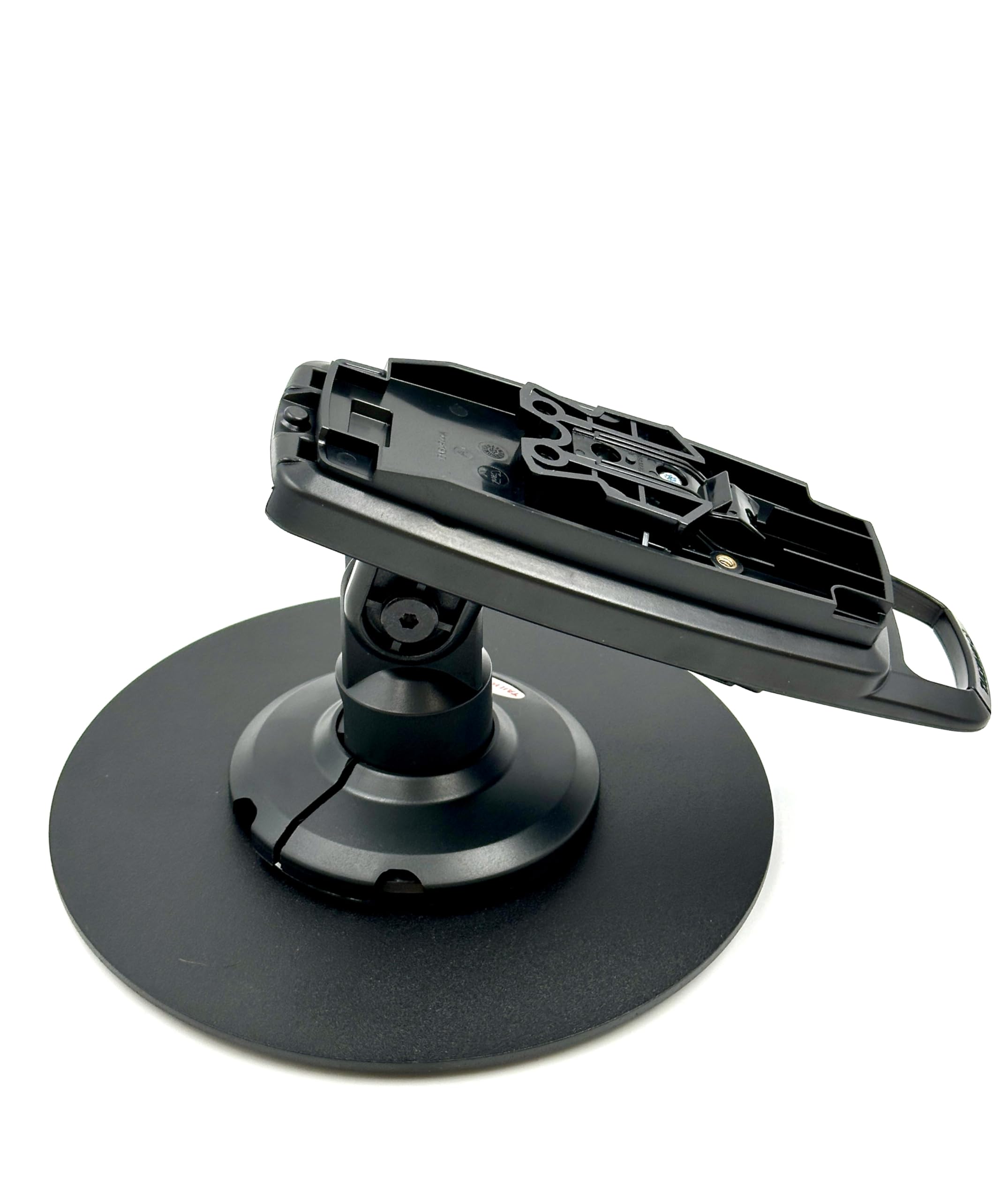 Discount Credit Card Supply ENS Tailwind Ingenico Lane/3000/7000/8000 3" Latch and Lock Compact Pole Mount Terminal Stand with Round Freestanding Mobility Base Plate
