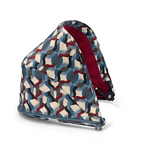 Bugaboo Bee5 Sun Canopy, Waves - Extendable Sun Shade for Full Weather Protection, Machine Washable