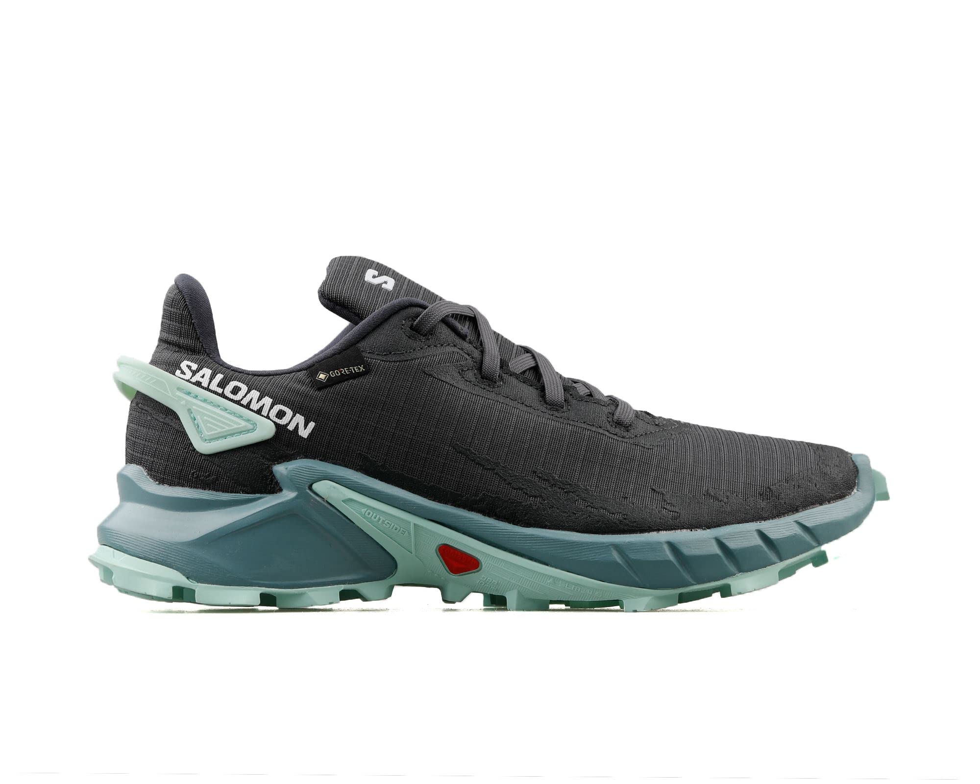 Salomon Women's Alphacross 4 GTX Trail Running Shoe, Ebony, 11