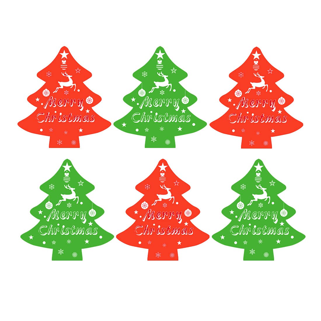 320 pcs Christmas Tree Stickers 2.3 X 2.5 inch Christmas Stickers for Envelopes Merry Christmas Holiday Sticker with Christmas Elements Tree Design for Cards Gift Envelope Arts and Crafts