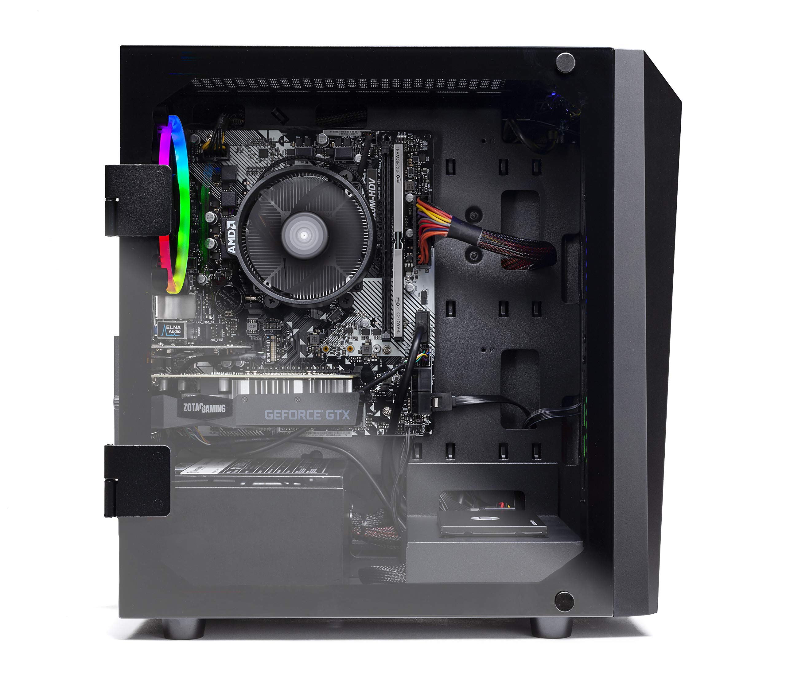 SkyTech Blaze II Gaming Computer PC Desktop β Ryzen 5 2600 6-Core 3.4 GHz, NVIDIA GeForce GTX 1660 6G, 500G SSD, 16GB DDR4, RGB, AC WiFi, Windows 10 Home 64-bit
