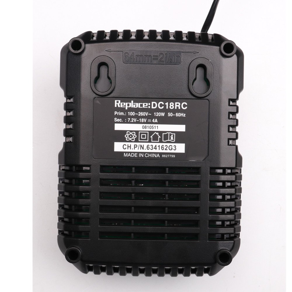4A DC18RC Li-Ion Battery Charger for Makita 14.4V &18V Lithium-Ion Battery Power Supply for BL1830 BL1840 BL1850 BL1815 BL1430 Power Tools (4A)