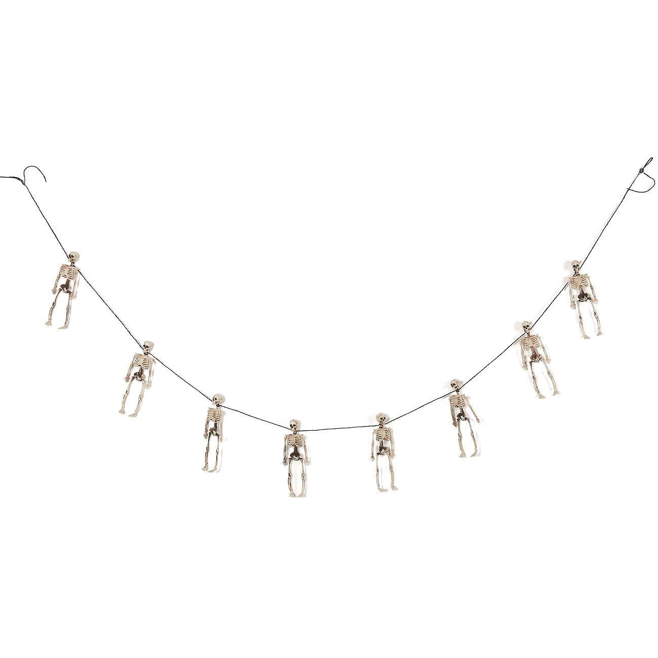 6 Feet Halloween Skeleton Garland - Hanging Human Bones Figurine Banner - Party Decorations for Haunted House Accessories