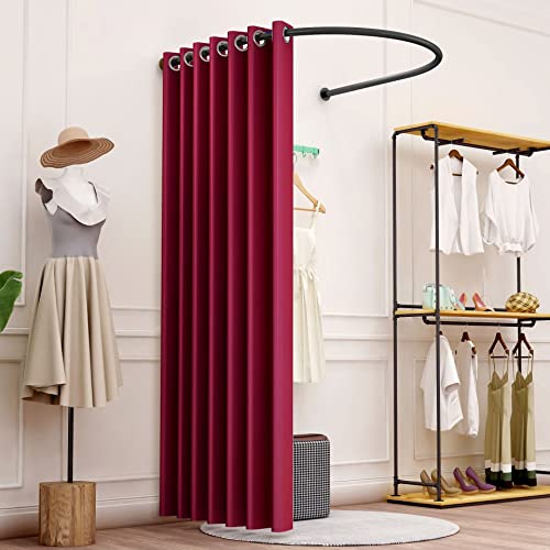 Changing Dressing Room, Portable Mobile Fitting Room Clothing Store, Freestanding Corner Changing Room Shading Rate 90% Privacy Tent for Shopping Mall and Office