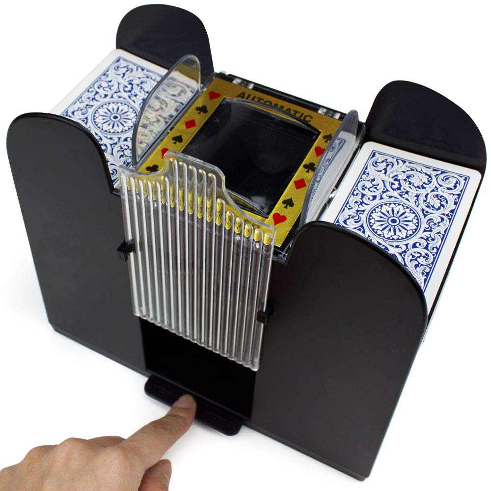 Brybelly Blackjack Shoe Collection|Clear Casino Grade Acrylic for Standard Decks| Shoe, Discard Tray & Shuffler - 6 Deck Size