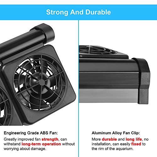 UPLY Aquarium Cooling Fan Fish Tank Fan Aquarium Chillers for Salt Water Fresh Water