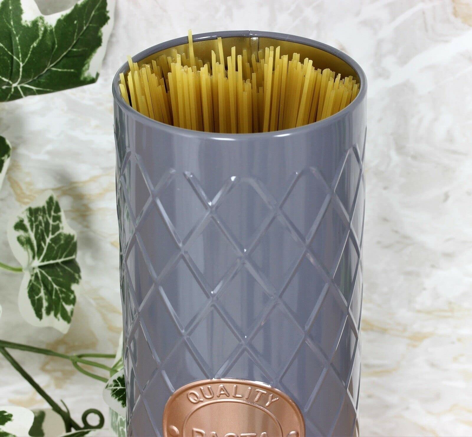 32cm Grey & Kitchen Pasta Storage Canister Spaghetti Jar (Color : Onecolor)