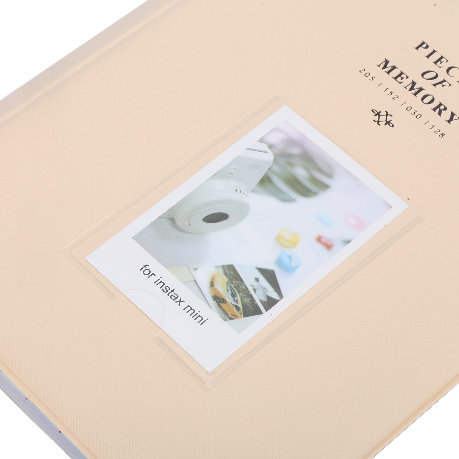 3in 128 Pockets Universal Photo Album Business Card Holder for Mini (Beige)