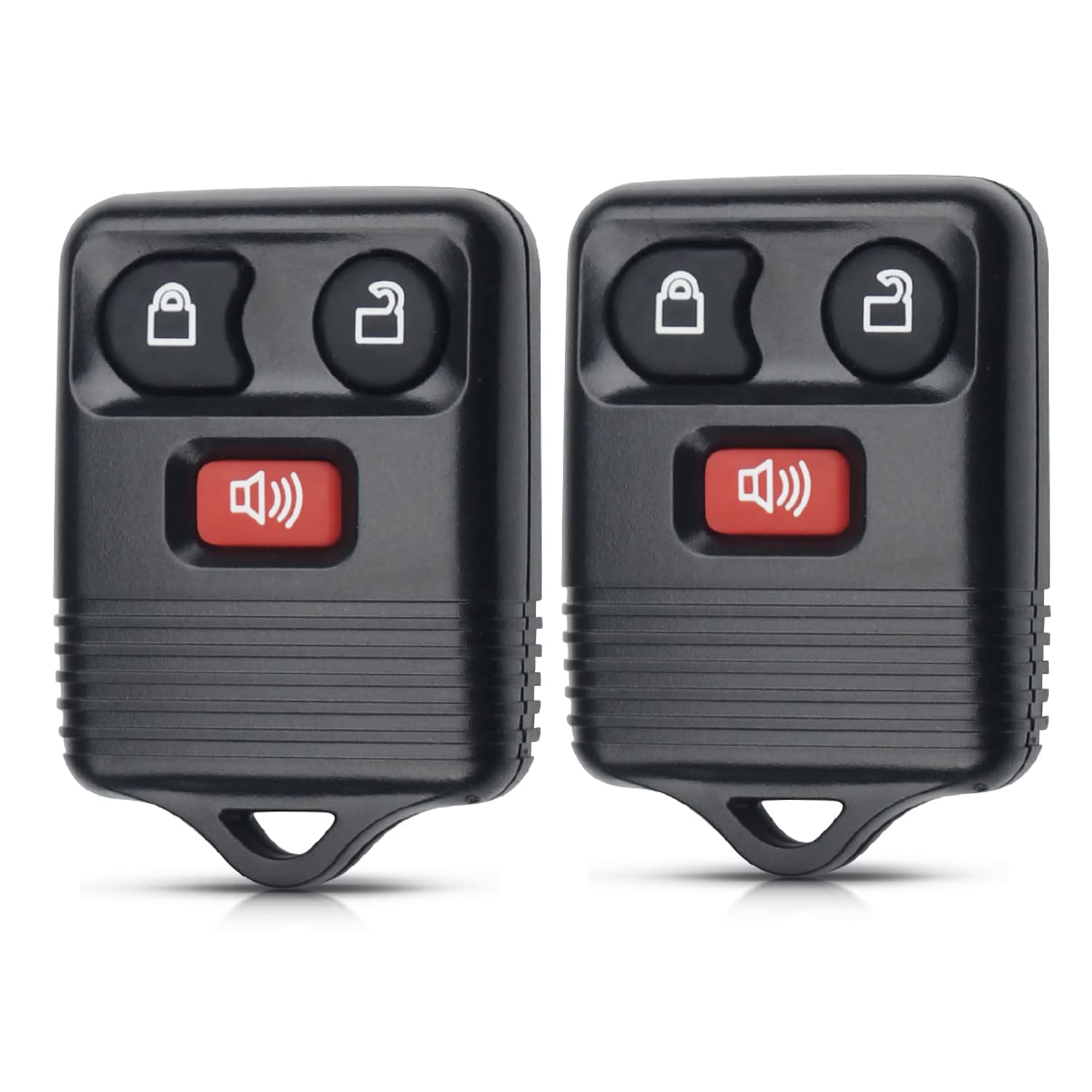 3 Buttons Remote Key Fob Remote Compatible with Ford 1998-2016 F150 F250 F350 Escape Expedition Explorer Ranger Lincoln(CWTWB1U331 CWTWB1U345) 2 Pack