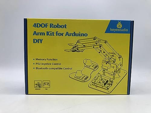 KEYESTUDIO Robot Arm Starter Kit for Arduino Coding Robotics Kit for Adults Teens 15+ Electronic Programming Project STEM Education