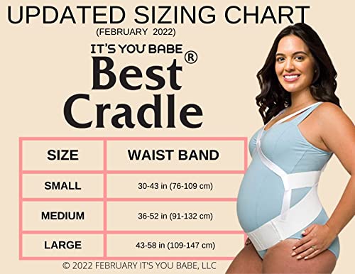 It's You Babe Best Cradle-Medium | Medical Grade Adjustable Prenatal Cradle | Maternity Baby Belly Band Support Belt | Award Winning, Medium