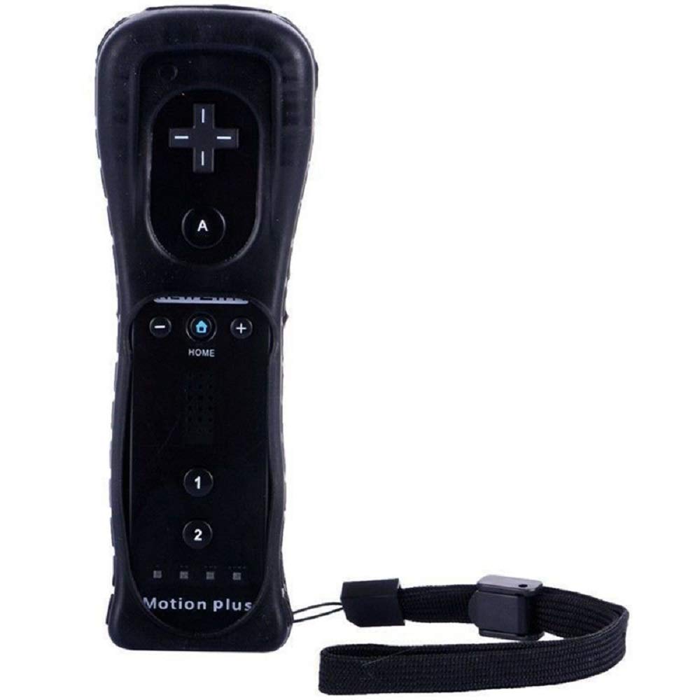 Built-in Motion Plus 2 in 1 Wireless Remote Controller Gamepad for Wii/Wii U, w/Silicone Case & Hand Strap (Red)