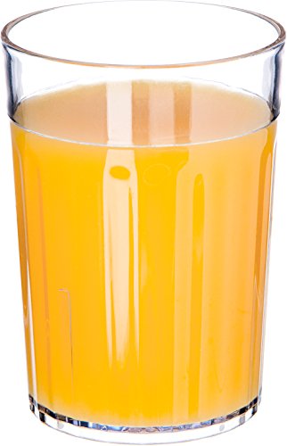 Carlisle FoodService Products Plastic Bistro Tumbler, 10 Ounces, Clear