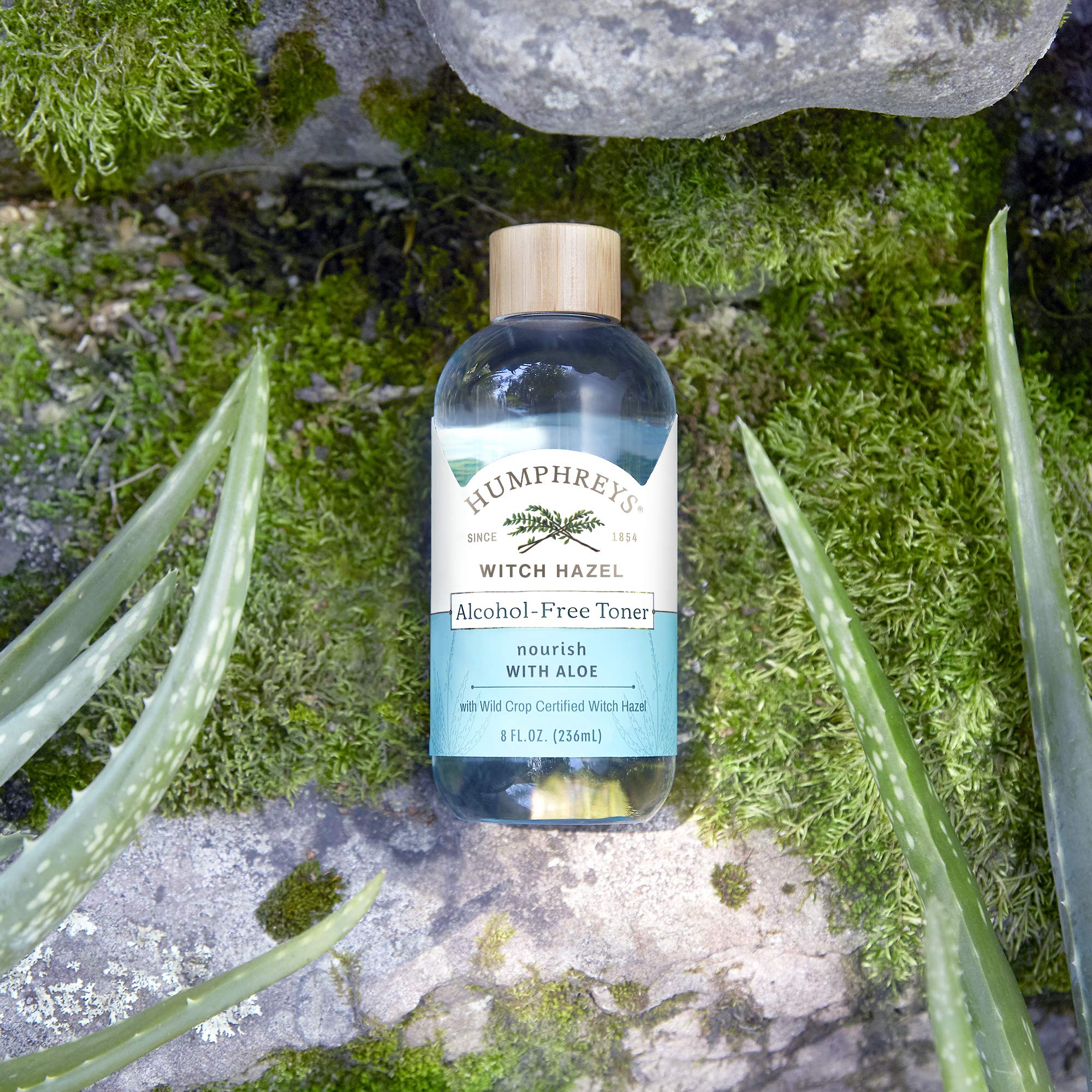 Humphreys Nourish Witch Hazel + Aloe Alcohol-Free Toner, Clear, 8 Oz ( Pack of 1)