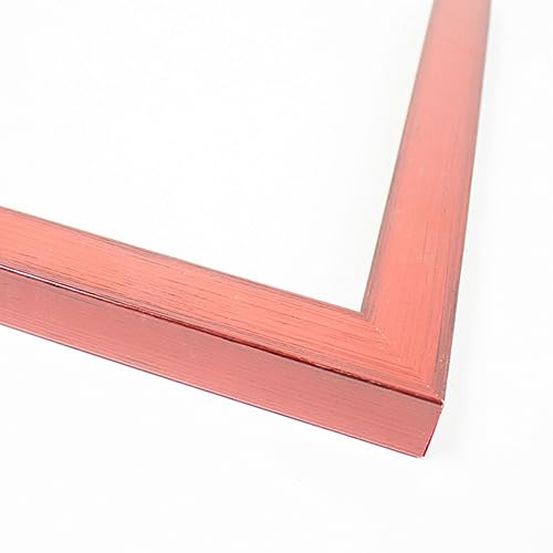 6x24 Frame Red Solid Wood Picture Frame Width 1.25 Inches | Interior Frame Depth 0.75 Inches | Garnet Bohemian Photo Frame Complete with UV Acrylic, Foam Board Backing & Hanging Hardware