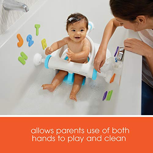 Summer Infant My Bath Seat Soft Support (Aqua ) – Contoured Bath Seat for Children Transitioning to the Adult Bathtub – Features Drain Holes, Sure & Secure Suction Cups, and Spacious Open-Side Design