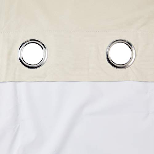 Amazon Basics Room Darkening Blackout Window Curtain with Grommets, 52 x 84 Inches, Beige - Set of 2