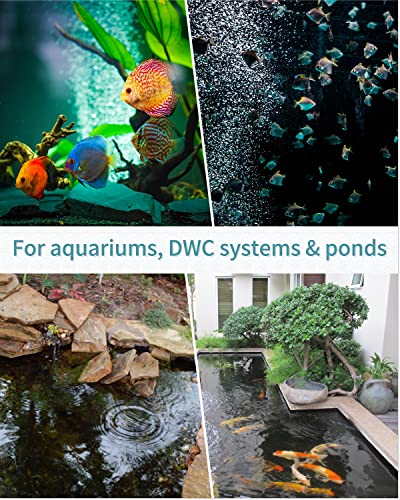 Pawfly Aquarium 12 Inch Air Stone Bar Bubble Diffuser Release Tool with Suction Cup Clip Accessory for Air Pumps DWC Systems Fish Tanks and Small Garden Ponds