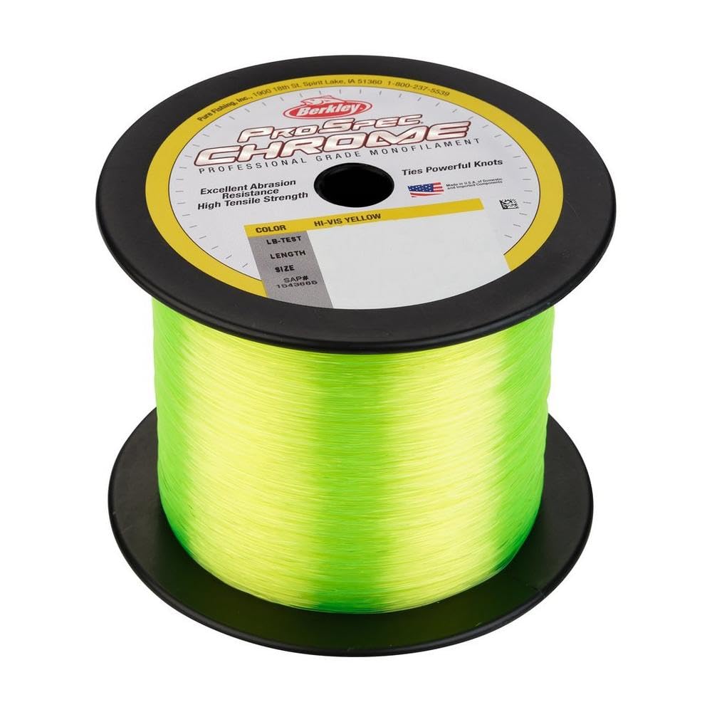 Berkley ProSpec® Chrome, Clear, 25lb | 11.3kg, 1000yd | 914m Monofilament Fishing Line, Suitable for Saltwater Environments