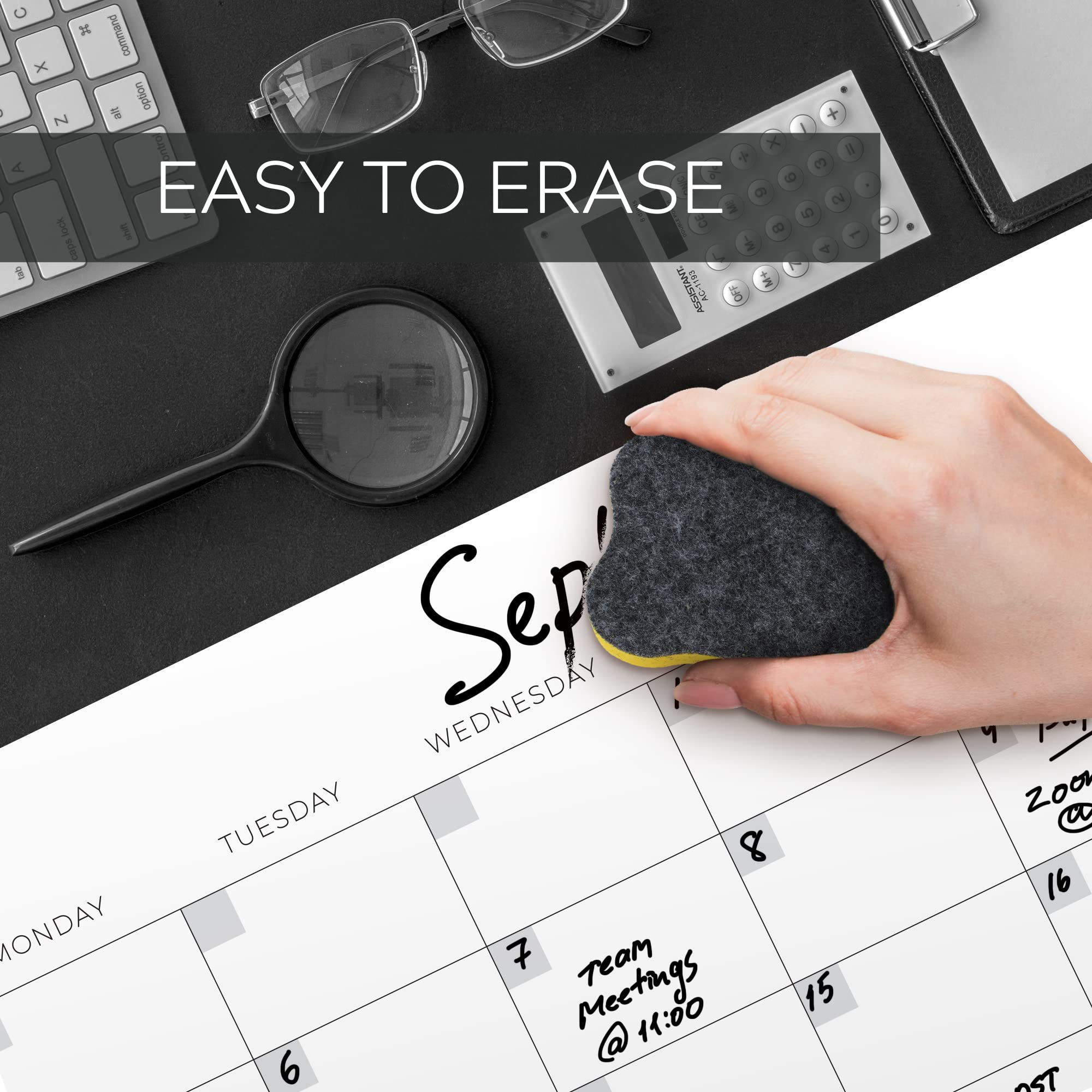 3 Month Dry Erase Wall Calendar for Easy Planning β Erasable 30" x 45" Calendar for White Boards - A Great Planner and Visual Organizer For Your Home or Office Wall