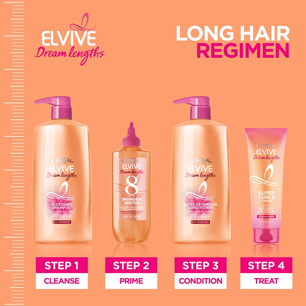L’Oréal Paris Elvive Dream Lengths Super Curls Cream Leave-In, 5.1 Ounce
