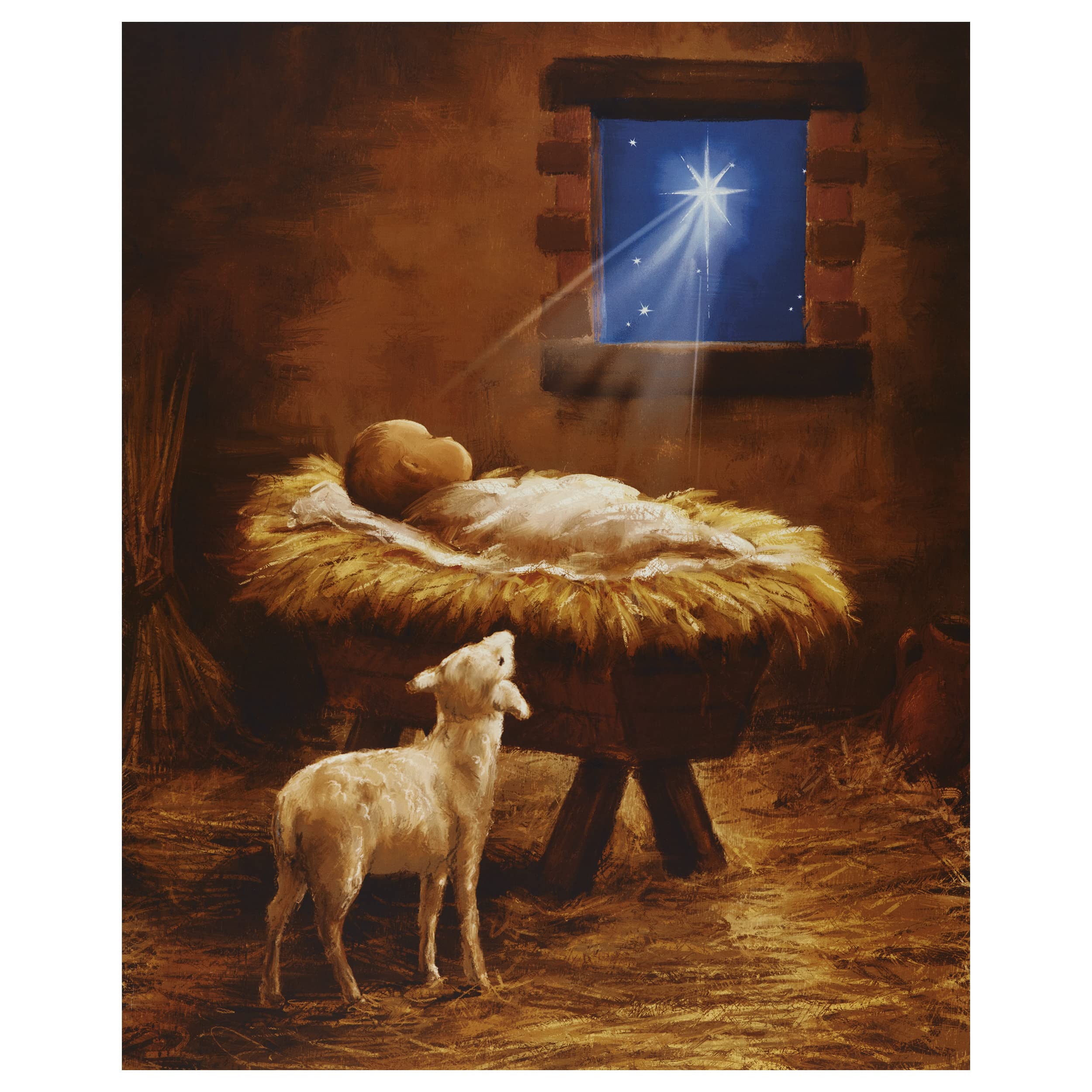 Riley Blake Picture A Christmas Manger 36" Panel Multi, Fabric by The Yard