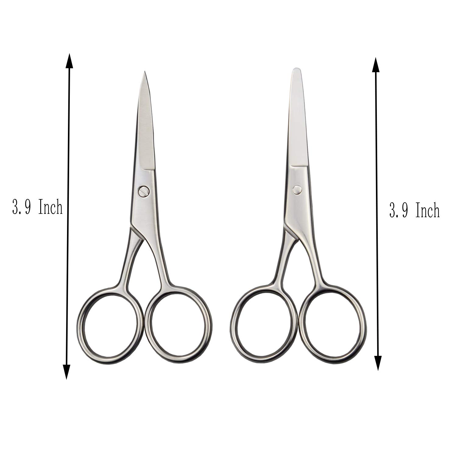 Motanar 4 Pieces Beard Scissors Set, Grooming Scissors Men and Mustache Beard Combs Beard Grooming Kit with Storage Bag