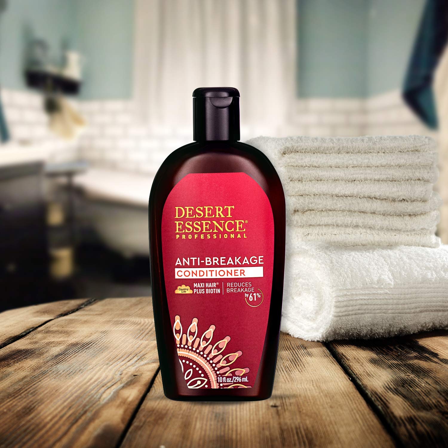 Desert Essence Maxi Hair Plus Biotin Anti-Breakage Conditioner - 10 Fl Oz - Jojoba & Coconut Oils - Promotes Breakage Reduction