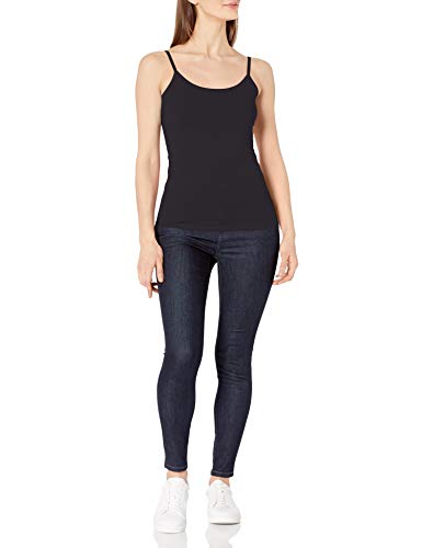 Amazon Essentials Women's Slim-Fit Camisole (Available in Plus Size), Pack of 4, Black/Navy/Cherry Red, Medium