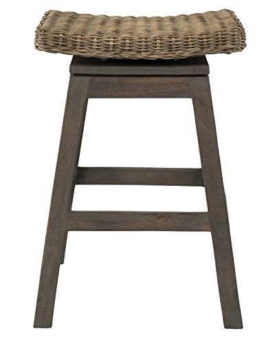 East at Main Heidi Brown Wooden Te"xtured Chair - 17"x17"x24"
