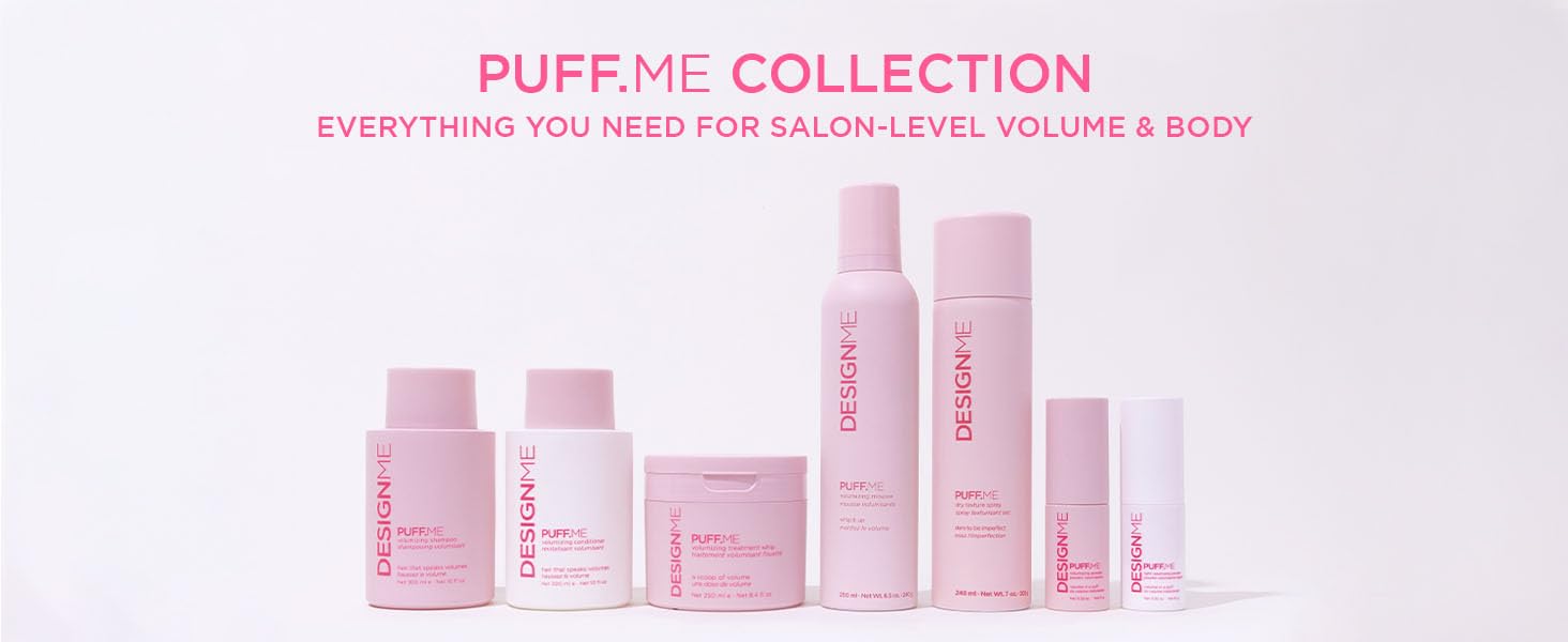 PUFF.ME Volumizing Shampoo by DESIGNME | Adds Body, Bounce & Volume for Fuller, Thicker Hair| For Fine & Medium Hair | Boosts Shine | Color-Safe, Lightweight Formula | Vegan, Paraben & Sulfate Free