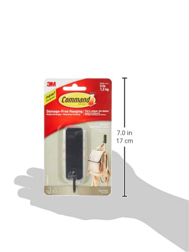 Command 17034MB-EF Medium Matte Black Hook-17034MB, One Size