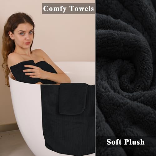 4 Pack Oversized Bath Towels Set, White 35"x70" Extra Large Bathroom Towels Highly Absorbent,Soft Plus Size Bath Towel Microfiber Bath Sheets XL Shower Towel Set