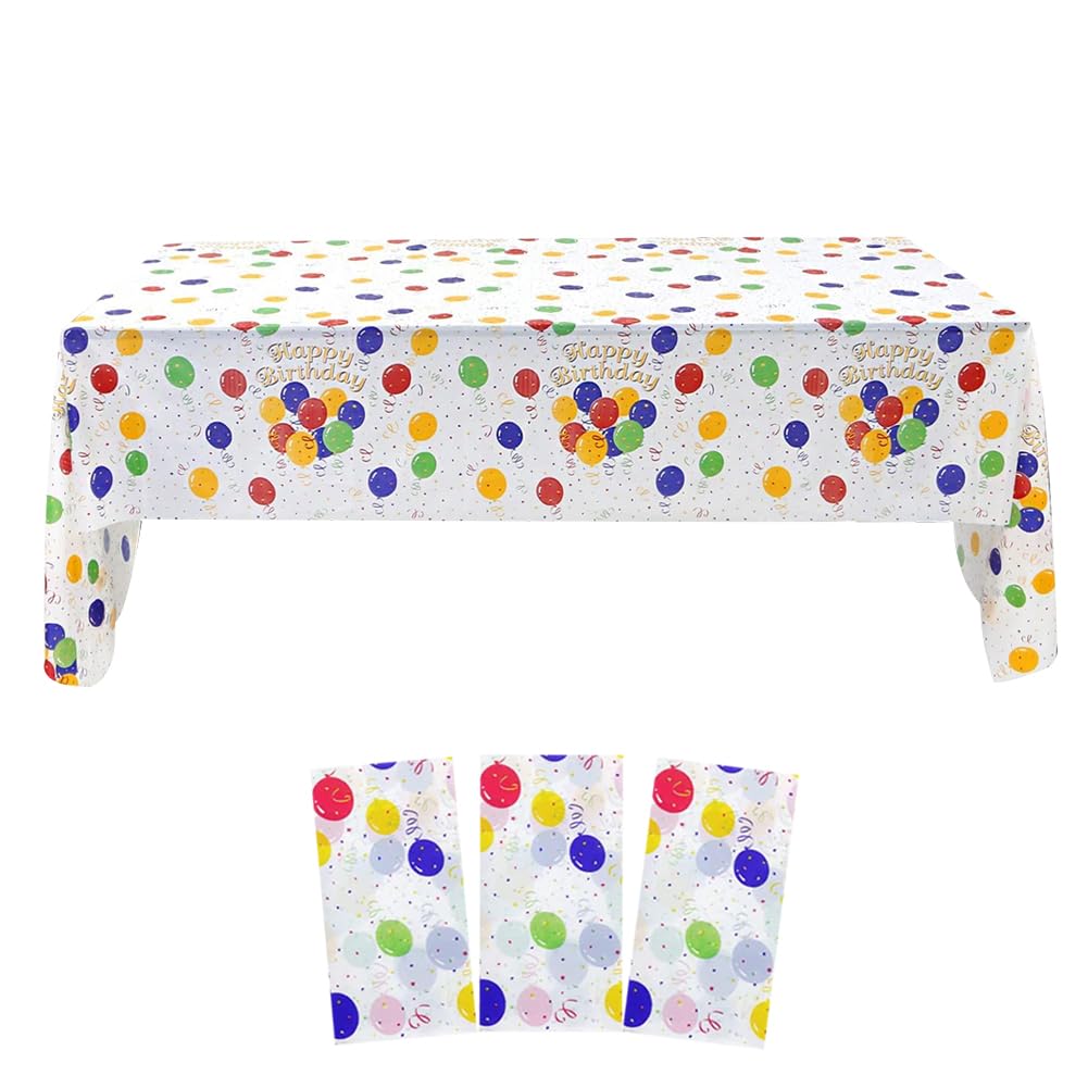3 Pack Christmas Plastic Table cloths Bling Disposable Table Covers Shiny Plastic TableCloths for BBQ Picnic Birthday Wedding Party Waterproof Oil-proof Table Cloth Blue TableCover 54 x 108 In