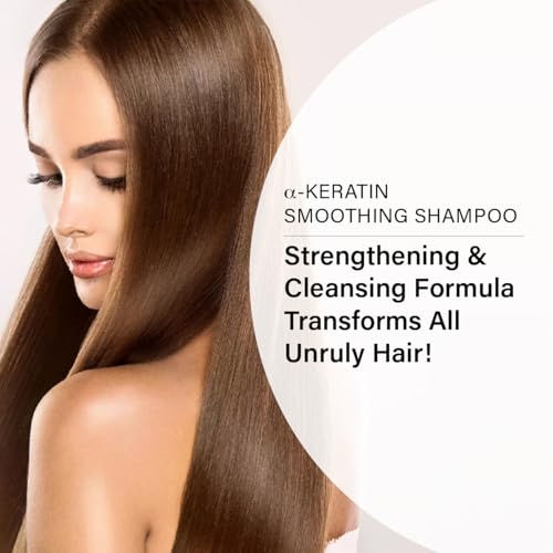 PETER COPPOLA A-Keratin Smoothing Shampoo - Sulfate Free Shampoo Infused with Argan Oil, Avocado, and Hydrolyzed Keratin Smooths, Softens, & Hydrates Thick, Coarse, Frizzy Hair (24oz)