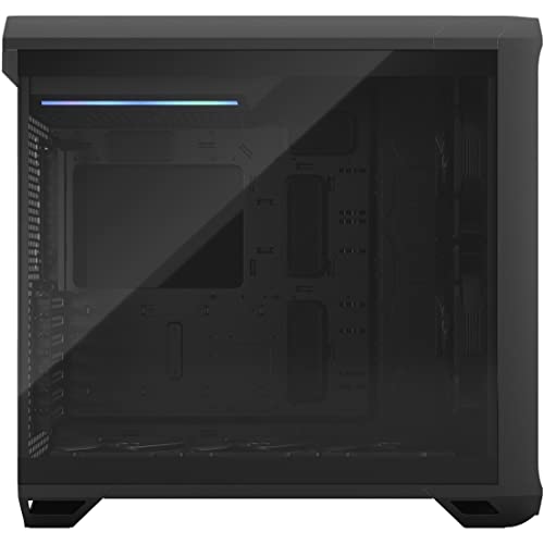 Fractal Design Torrent Black - Dark Tint Tempered Glass Side Panel - Open Grille for Maximum air Intake - Two 180mm PWM and Three 140mm Fans Included - Type C - ATX Airflow Mid Tower PC Gaming Case