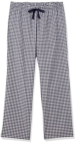 Amazon Essentials Women's Poplin Sleep Pant, Black Gingham, Medium