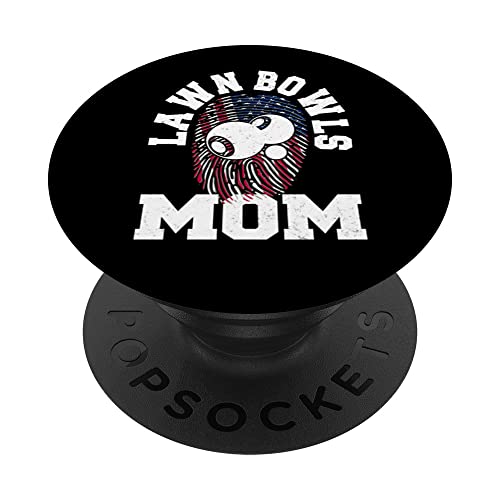 American Flag Fingerprint Patriotic Sports Lawn Bowls Mom PopSockets Swappable PopGrip