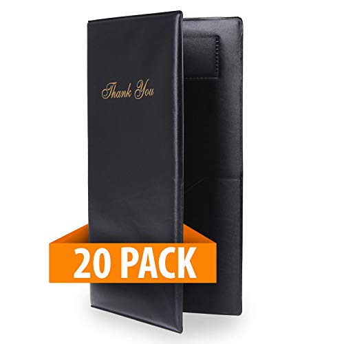 Budgetizer Check Presenters for Restaurants β 20 Pack Guest Check Books for Servers β Check Holder β Check Book