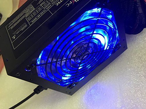 KDMPOWER MI-X8775CD 750W Quiet Large Fan Grill Blue LED Gaming ATX Power Supply