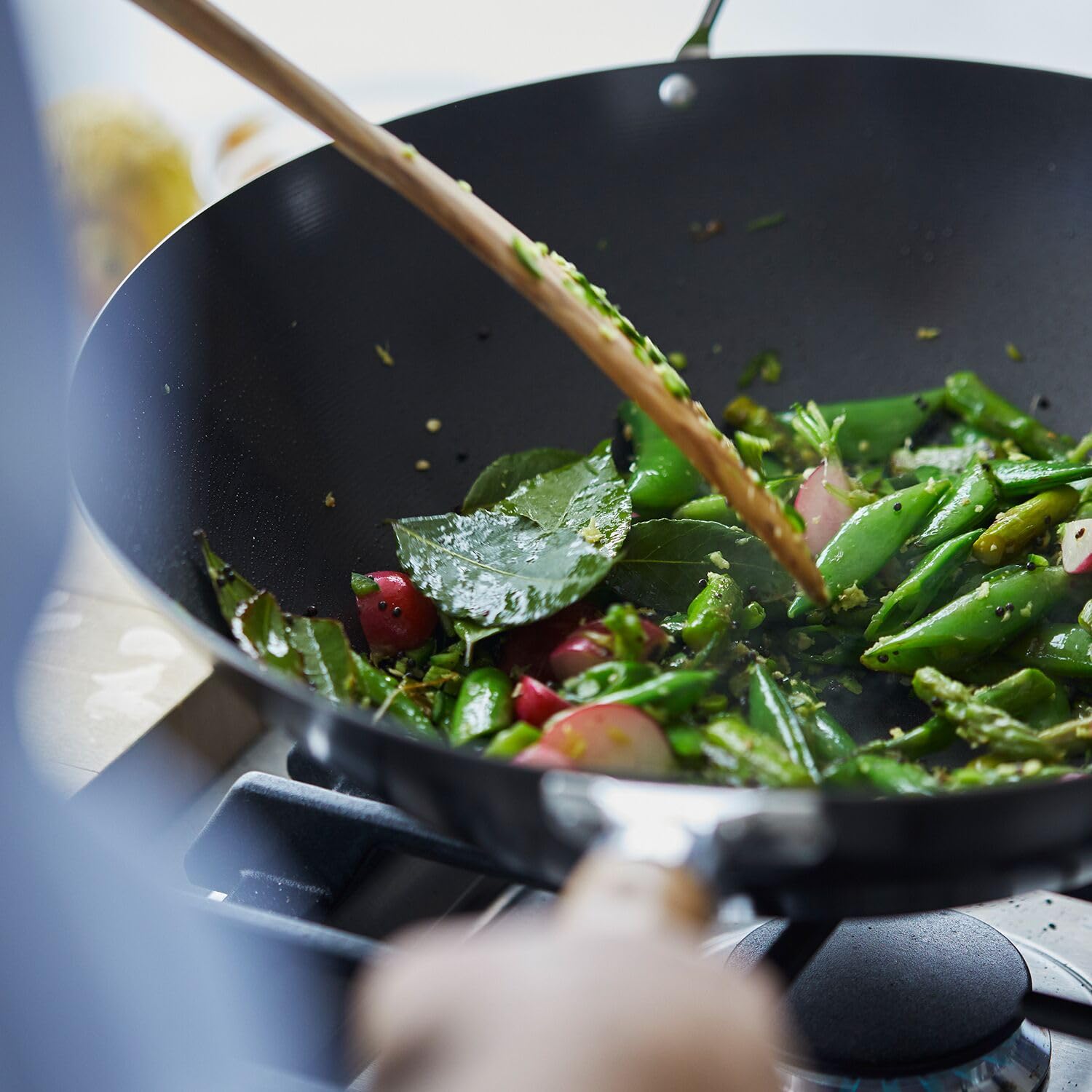 Sur La Table Professional Nonstick Wok, Black