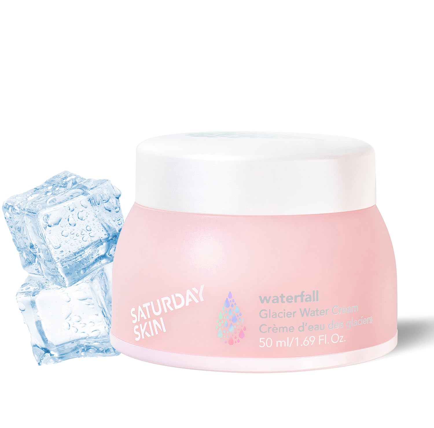 Saturday Skin Face Moisturizer Water Face Cream Natural Oil free Gel Type Cream From Alaska Glacier Water Day & Night Korean Skin Care Cream Soothing Hydrating Facial Moistrurizer (1.69 Fl. Oz. 50ml)