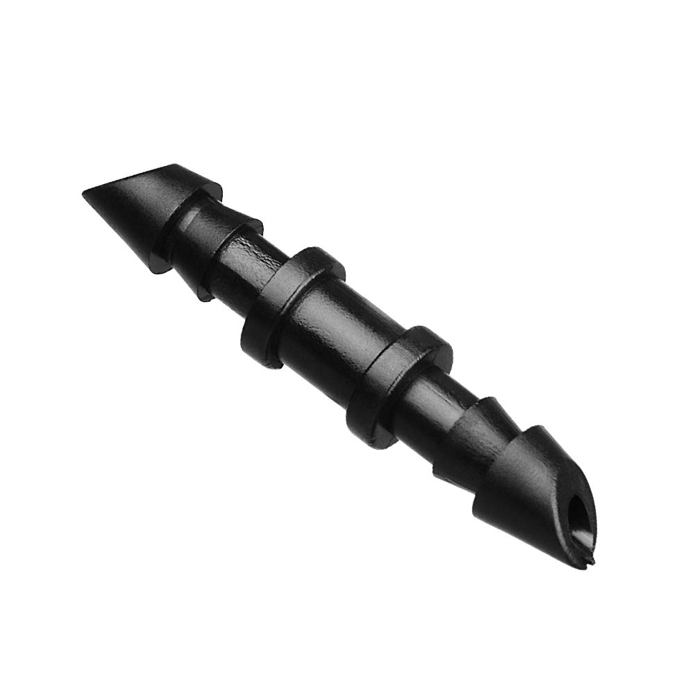 iMopo 70 Pack Drip Irrigation Universal 1/4" Barbed Coupling Fitting, Barbed Connectors for 1/4" Drip Tubing