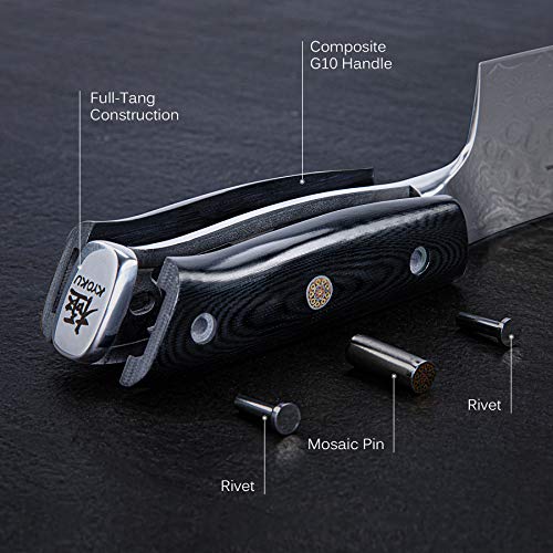 KYOKU Boning Knife - 7" - Shogun Series - Japanese VG10 Steel Core Forged Damascus Blade - with Sheath & Case