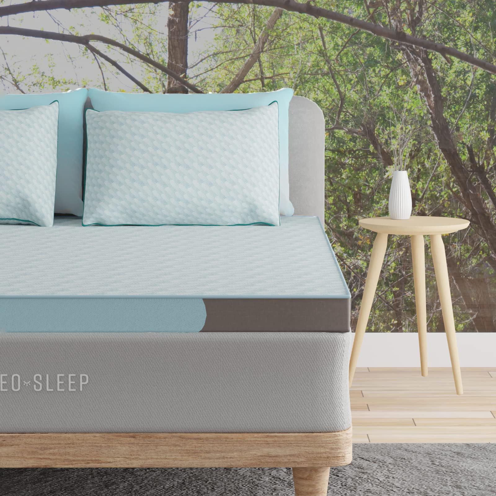 3 Inch Mattress Topper King, 3-Zone Memory Foam Mattress Topper King, Balanced Support for Back Pain - CertiPur Certified Foam