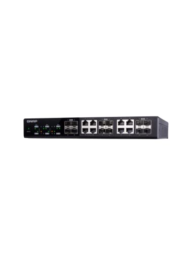 QNAP QSW-M1208-8C 10GbE Managed Switch, with 8-Port 10GbE SFP+/RJ45 Combo and 4-Port 10GbE SFP+ Gigabit